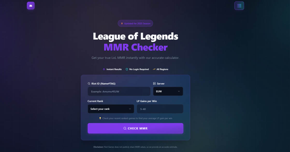League of Legends MMR Checker | What Is My MMR?